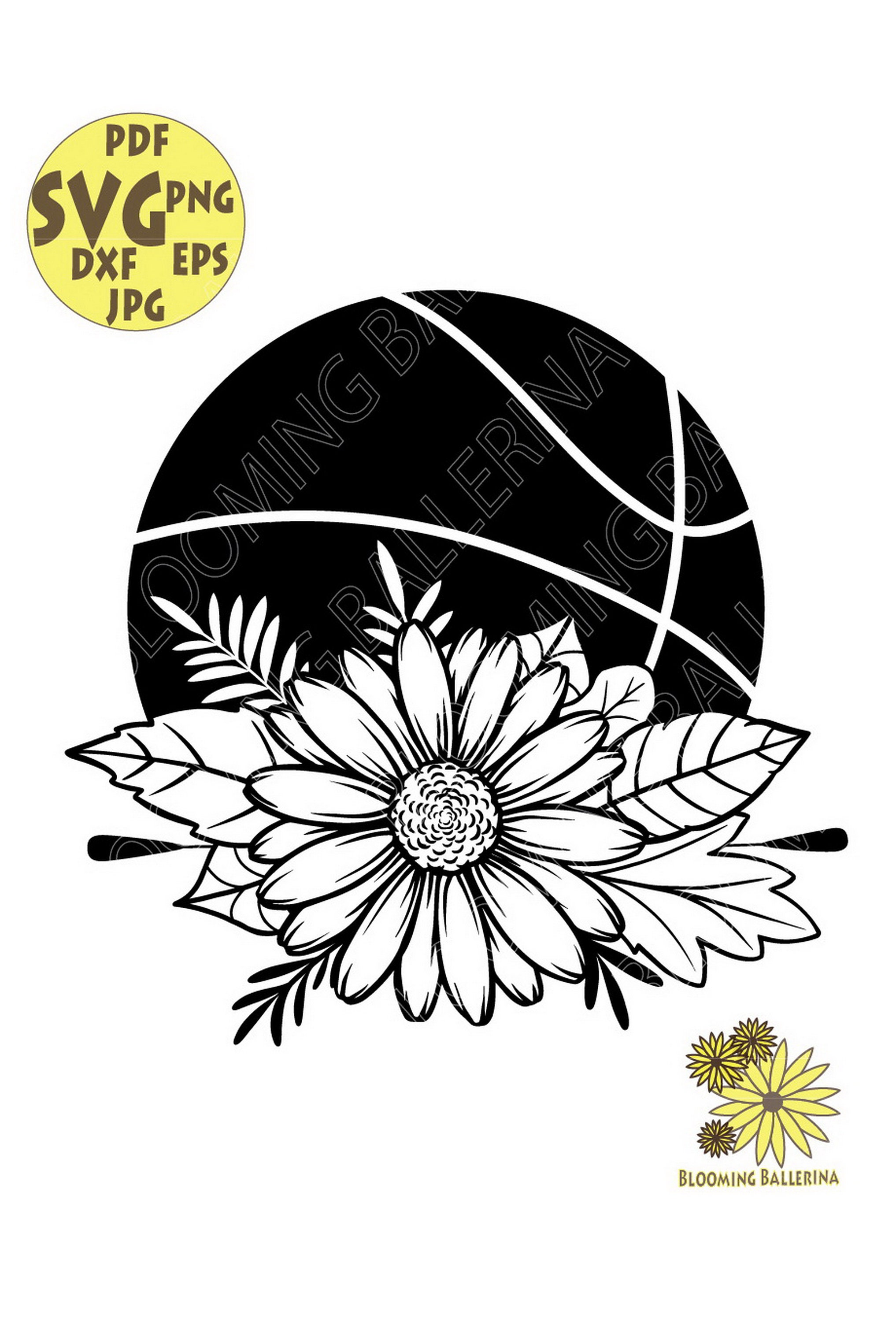 Basketball Svg Floral Basketball Svg Basketball Mom Svg - Etsy