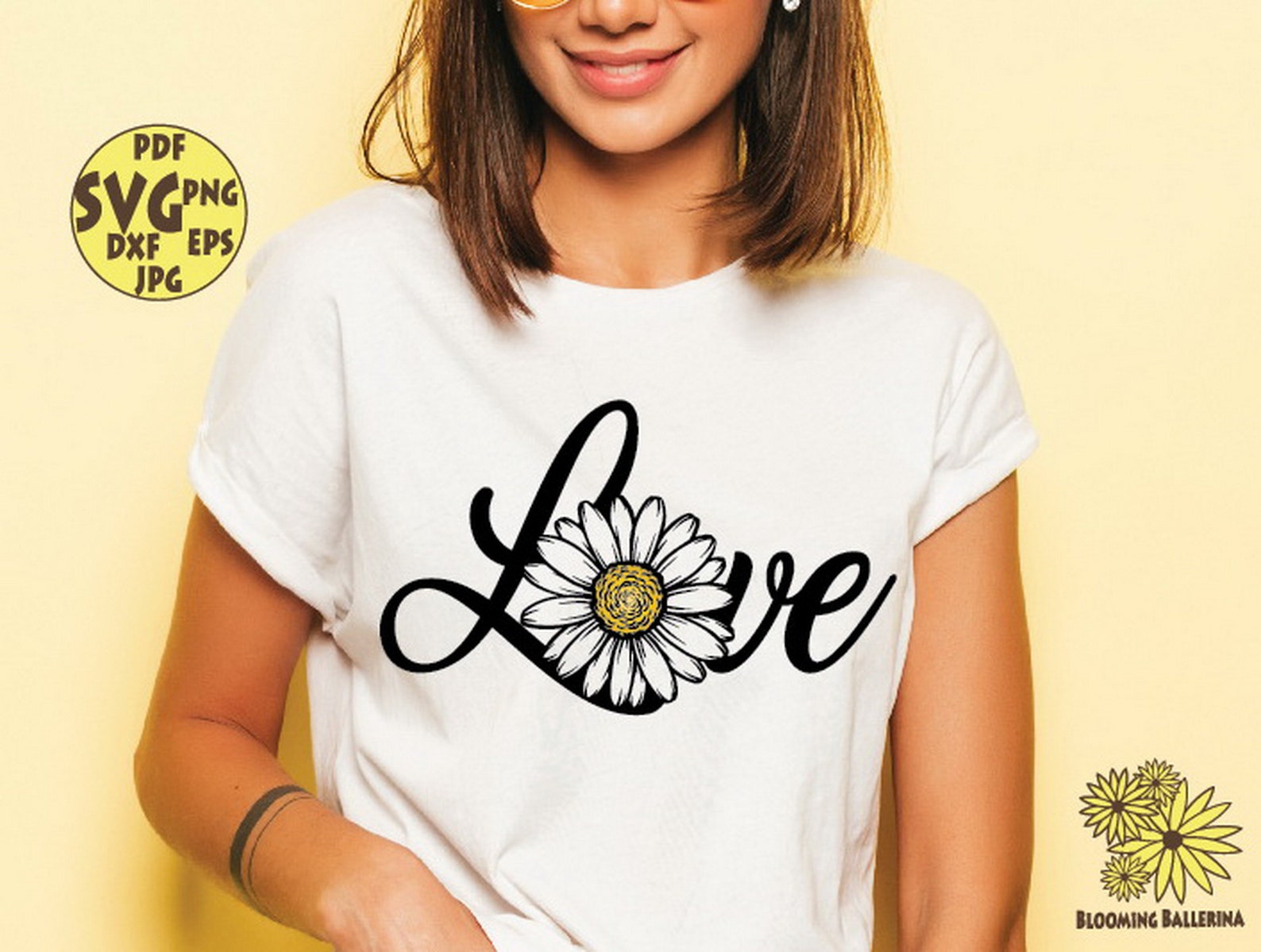 Word Love Daisy Svg File, Flower Love Svg, Daisy Love Svg, Daisy Png ...
