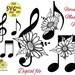 Music Svg Sol Key Svg Floral Svg Daisy Svg Musical Notes - Etsy