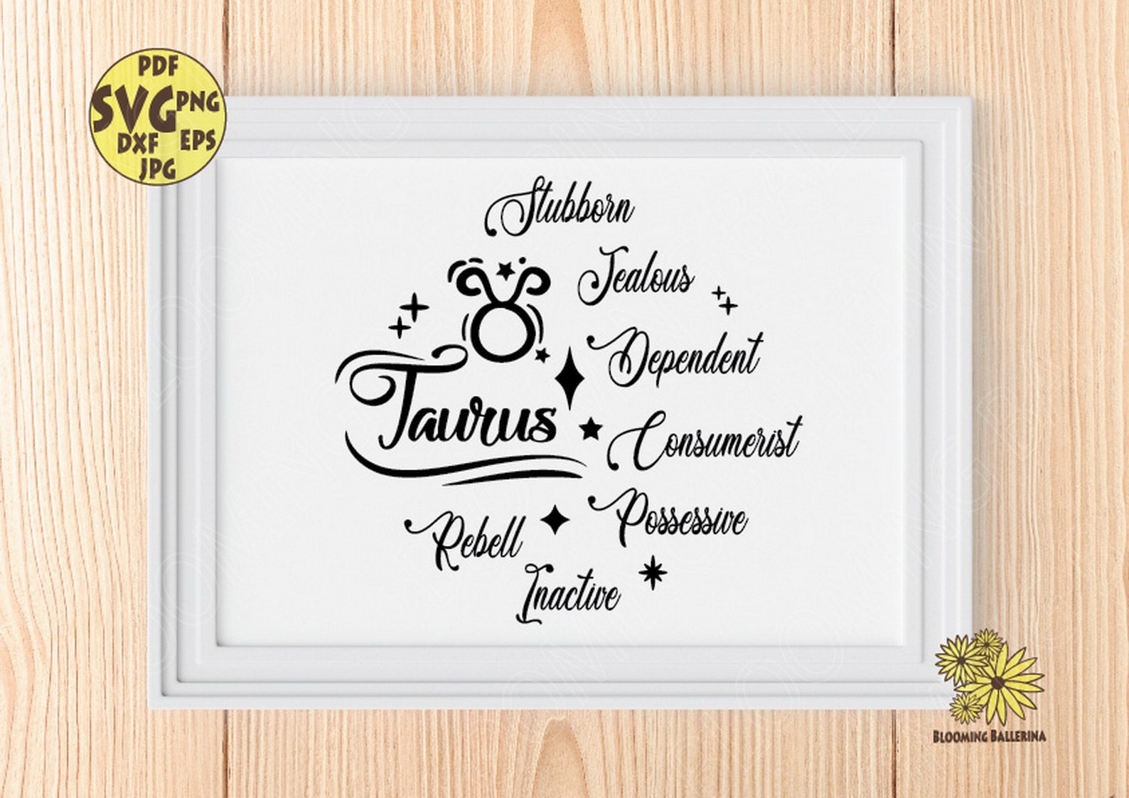 Taurus Svg Taurus Positive and Negative Personality Traits - Etsy