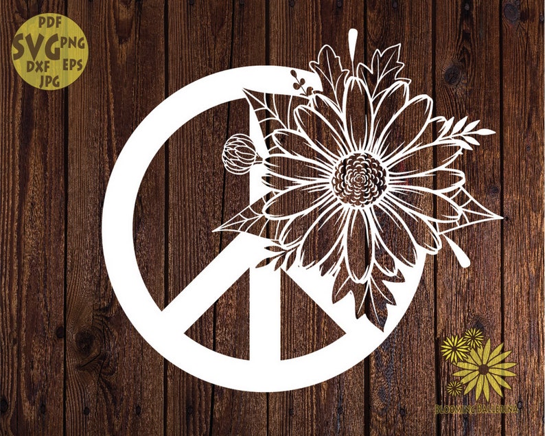 Peace Svg, Hippie Svg, Peace Sign Svg, Floral Svg, Peace Svg File ...
