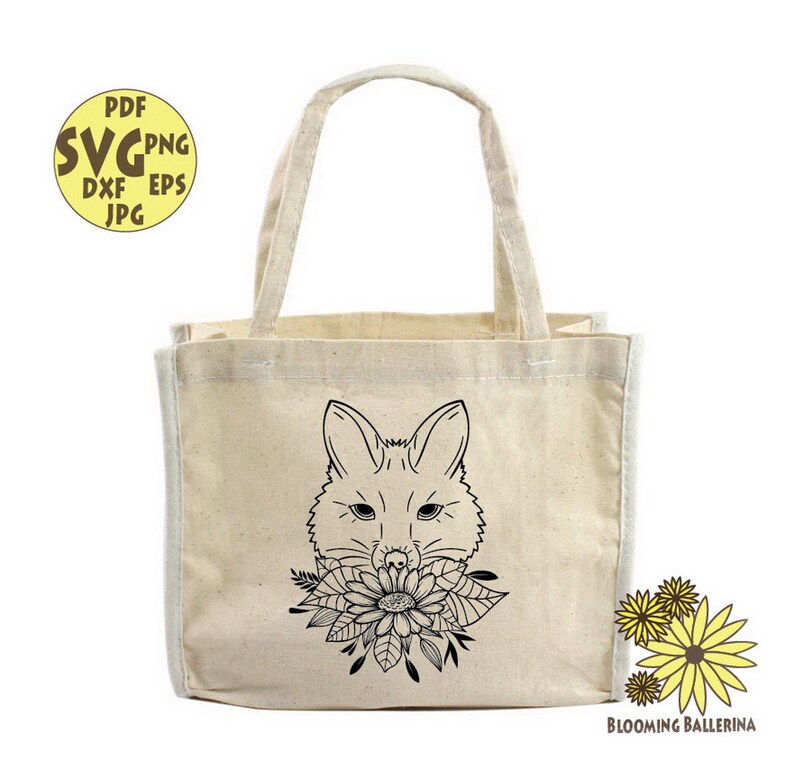 Flower Fox Svg Floral Fox Svg Fox Clipart Woodland Animals - Etsy