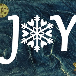 Joy Svg, Snowflake Svg, Christmas SVG Cut File, Joy Christmas SVG ...
