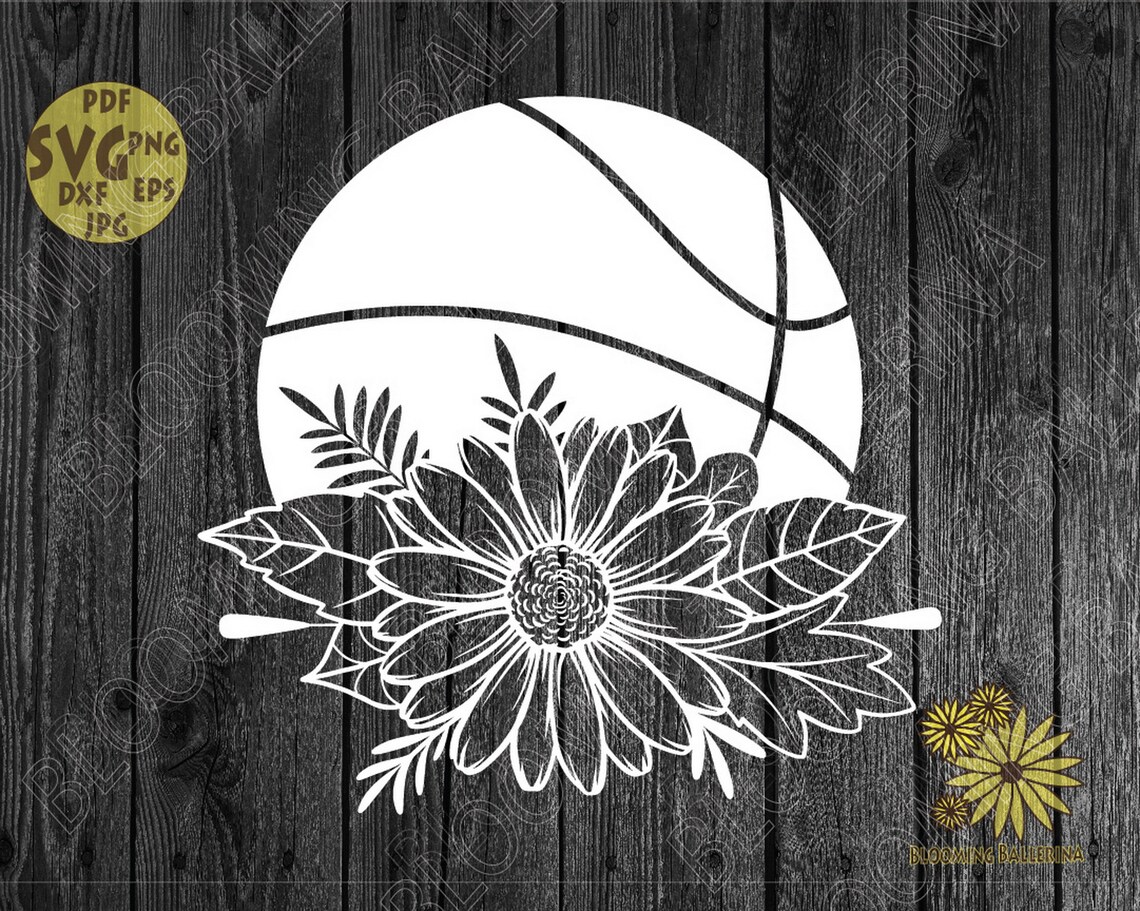 Basketball Svg Floral Basketball Svg Basketball Mom Svg - Etsy