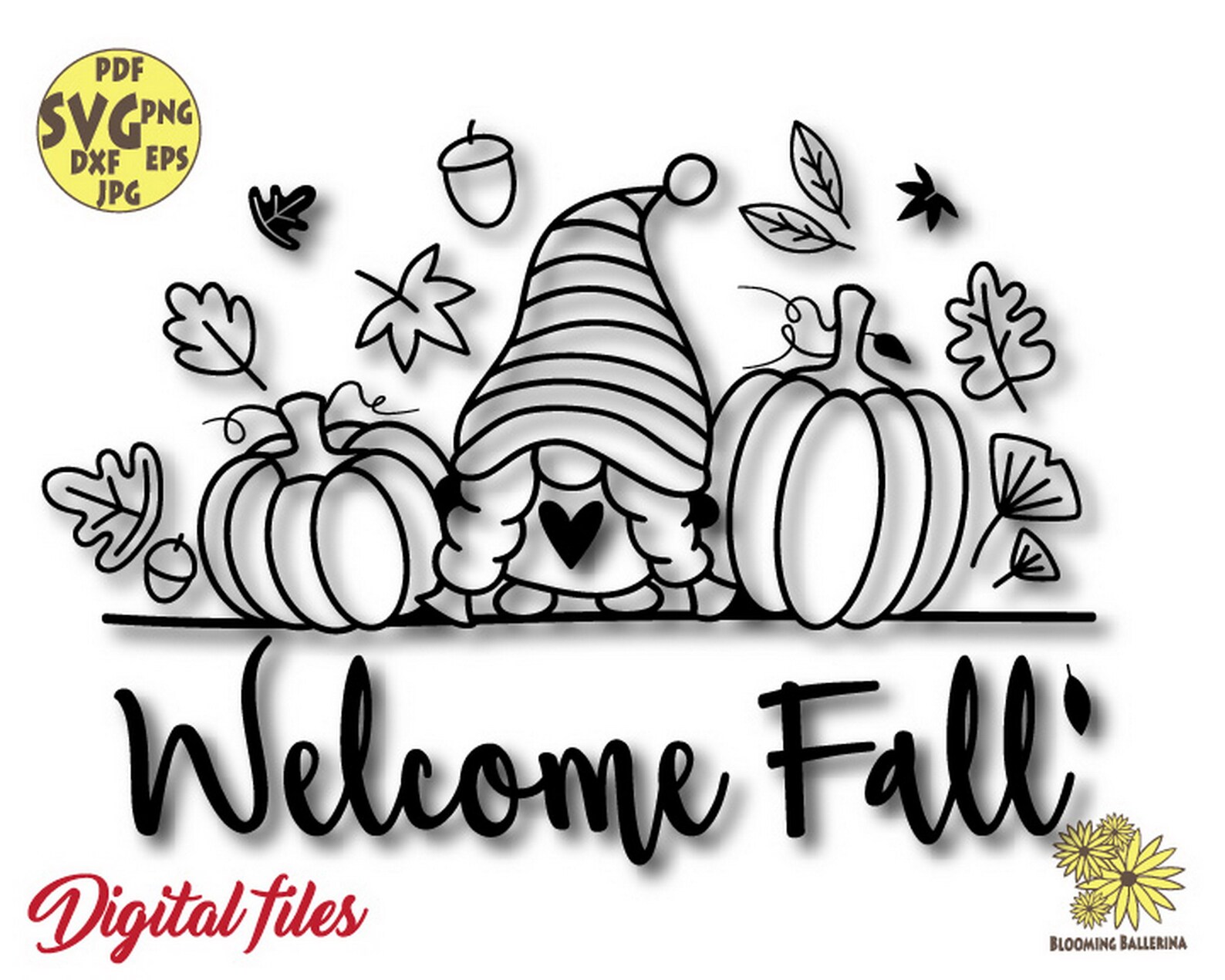 Gnome Svg File, Welcome Fall Svg, Fall Gnome Svg, Welcome Svg, Pumpkin ...