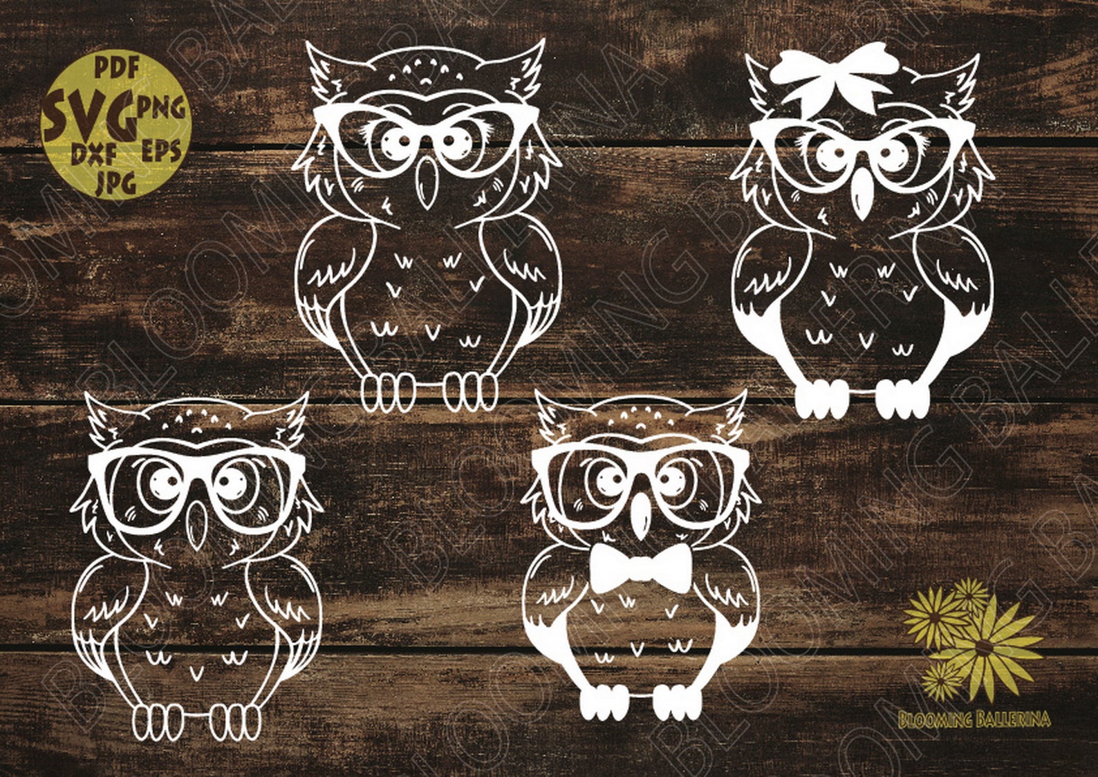 Owls With Glasses Svg File Owl Svg. Owls Svg Owl Svg File - Etsy
