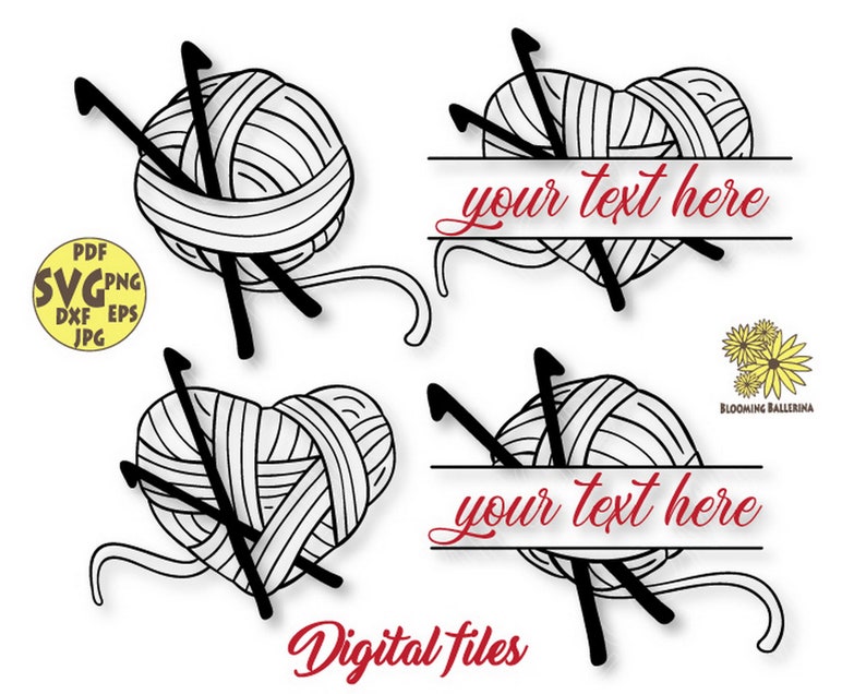 Crochet Svg, Crochet Yarn Svg, Crochet Hooks Svg, Crochet Monogram Svg ...