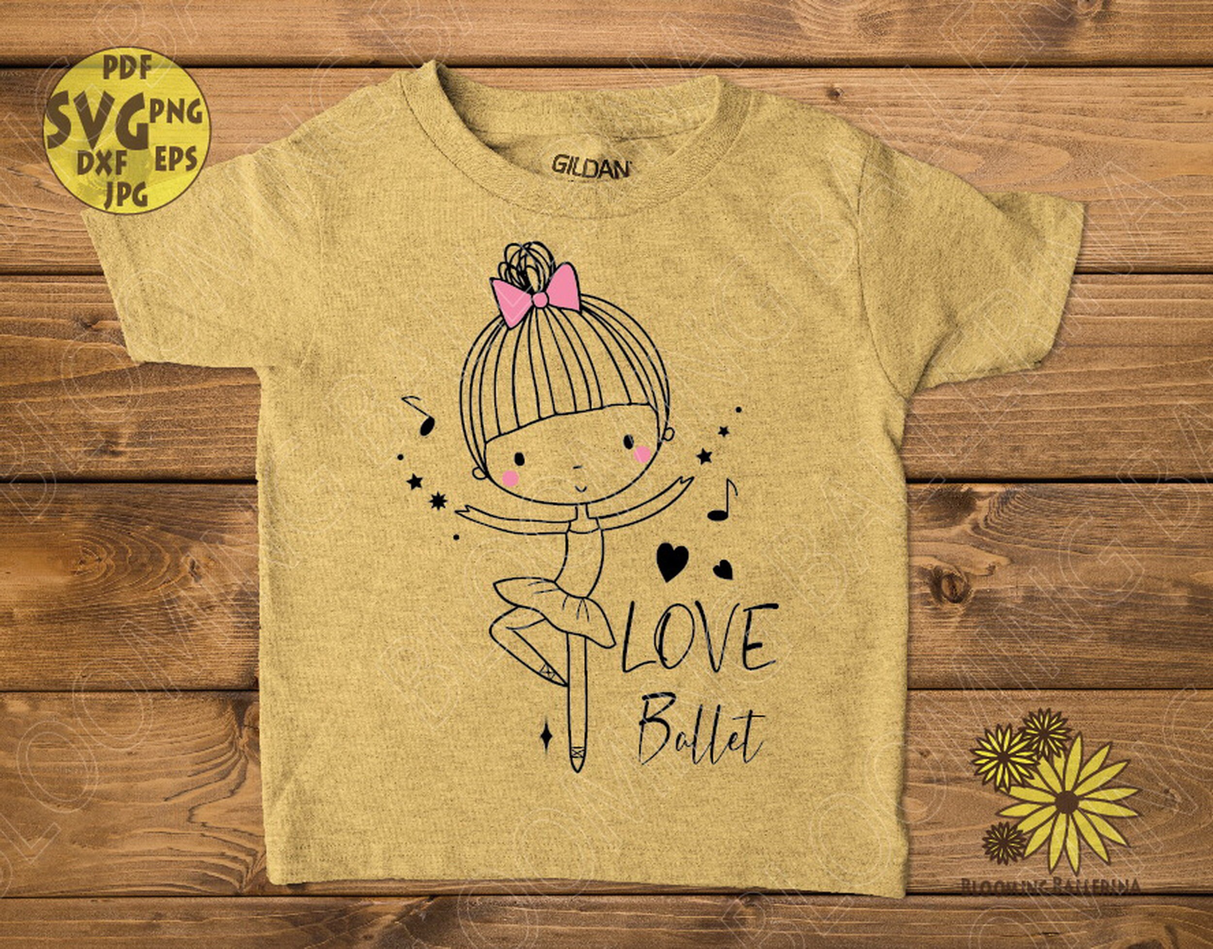 Love Ballet Svg, Little Girl Ballerina Dancing Svg File, Ballerina Svg ...