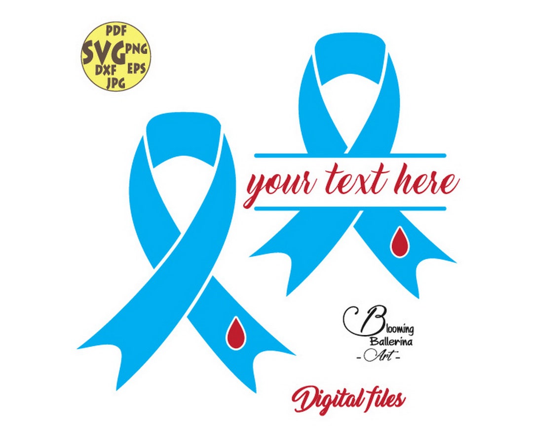 Blue Ribbon Svg. Diabetes Awareness Ribbon Svg, Diabetes PNG, Type 1 ...