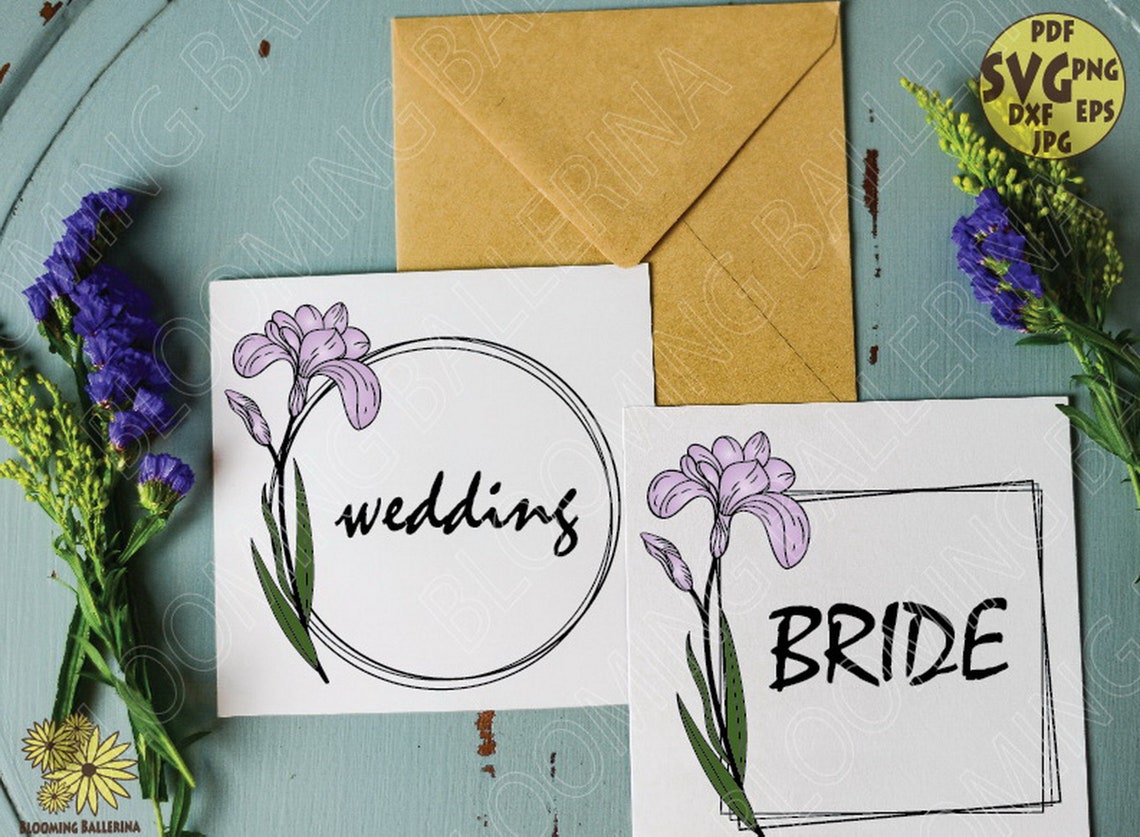 Iris Frames Bundle Svg File Iris Svg Iris Flower Svg - Etsy