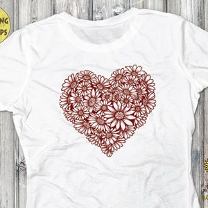 Floral Svg, Daisy Svg, Heart Svg, Daisies Svg, Spring Svg, Wedding ...