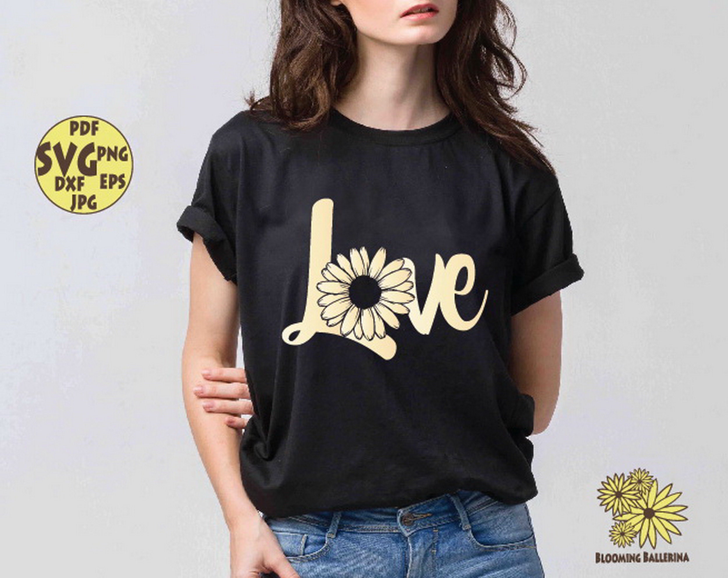 Daisy Love Word Svg, Daisy Svg, Love Word Svg, Daisy Flower Svg, Floral ...