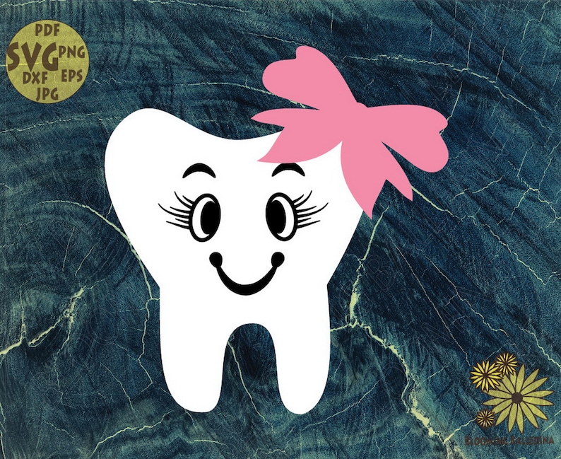Girl and Boy Tooth Svg Tooth Fairy Bag SVG White Tooth SVG - Etsy