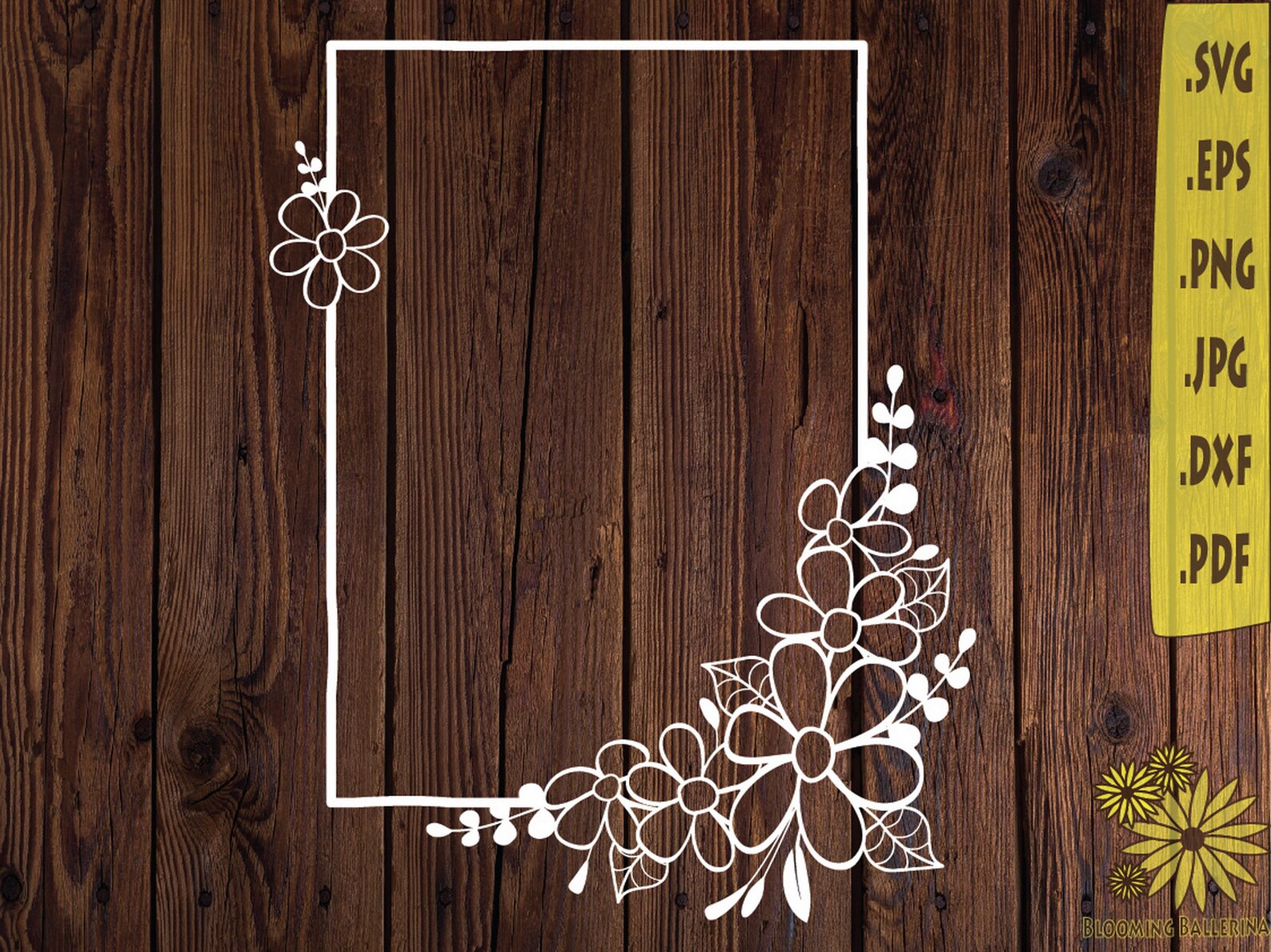 Flower Frame SVG Wreath SVG File Flower Wreath Svg Flower - Etsy