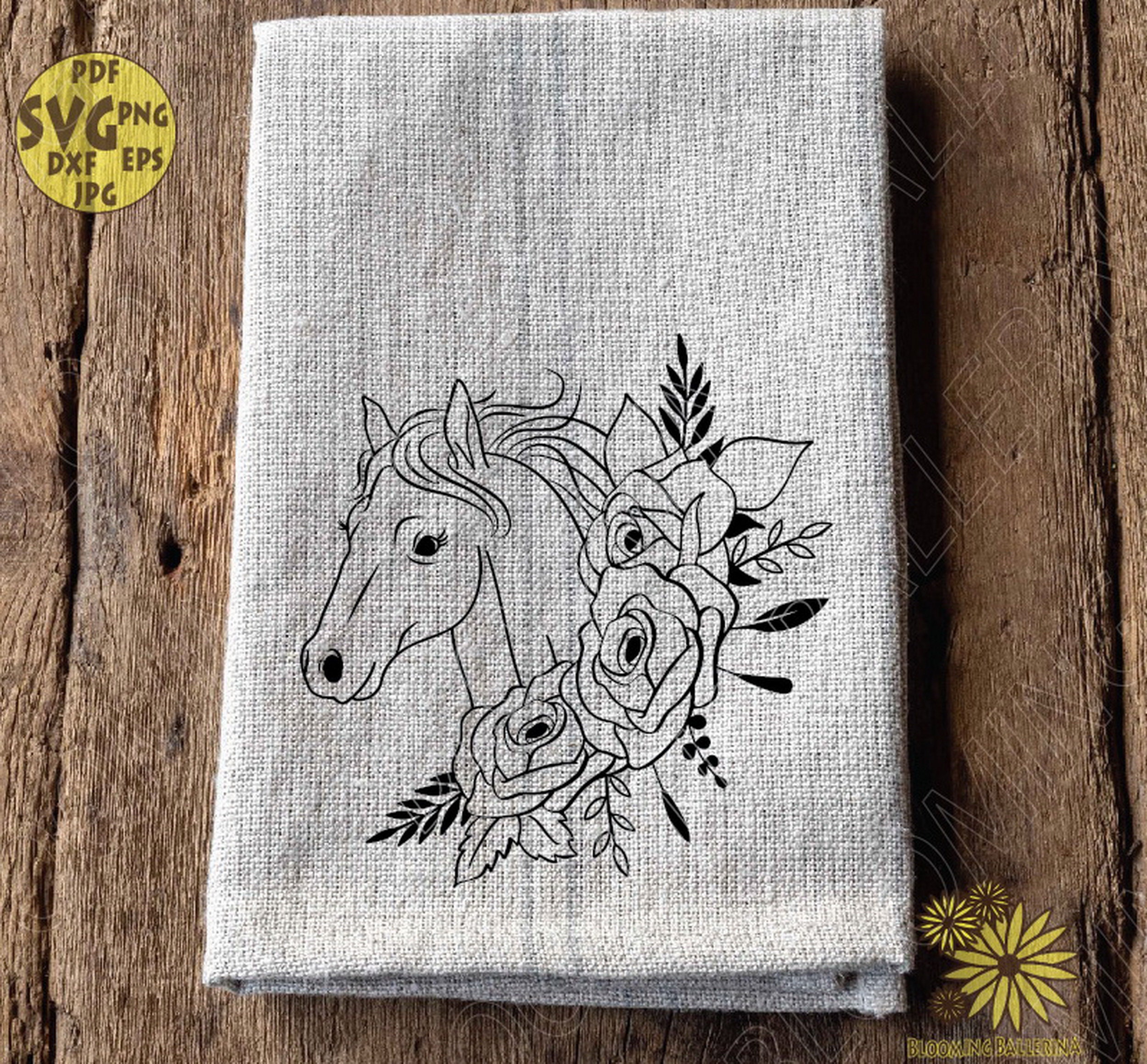 Flower Horse Svg file Horse with Flowers SVG Horse cut file | Etsy