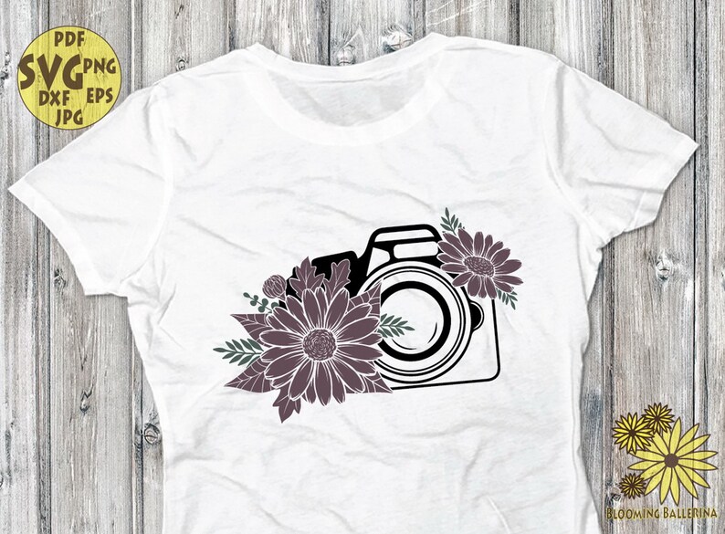 Camera Svg, Photography Svg, Floral Svg, Daisy Svg, Botanical Svg, Leaf ...