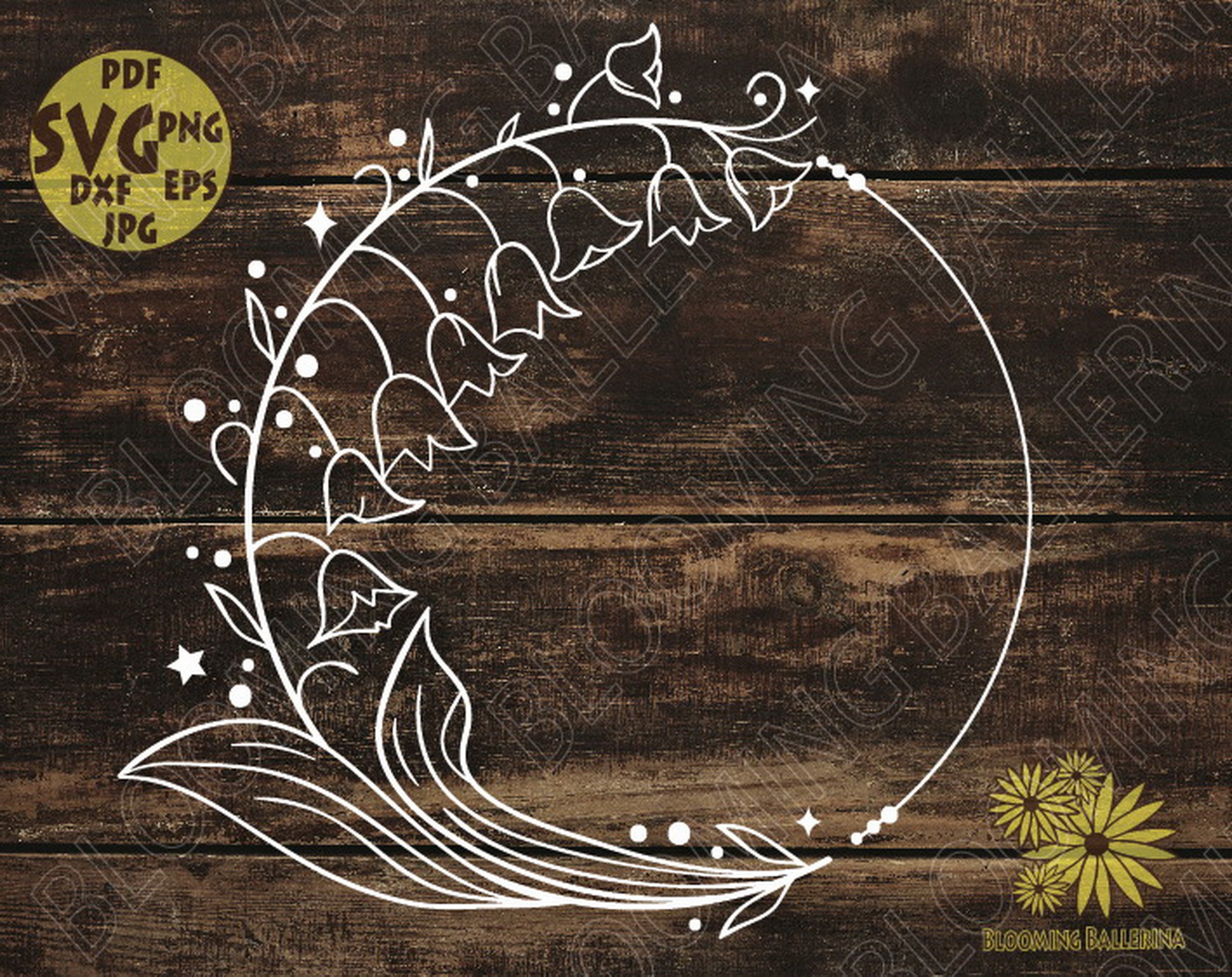 Lily of Valley Frame Svg File Lily of Valleylily of the | Etsy