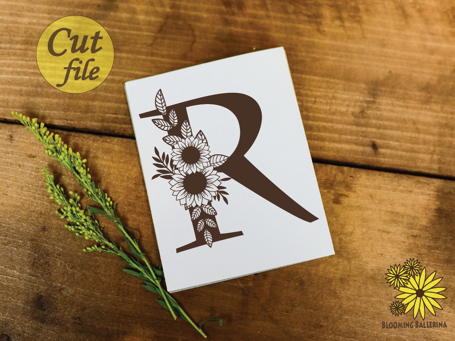 30 Sunflower Monogram Letters SVG, Floral Alphabet Svg, Flower Alphabet ...