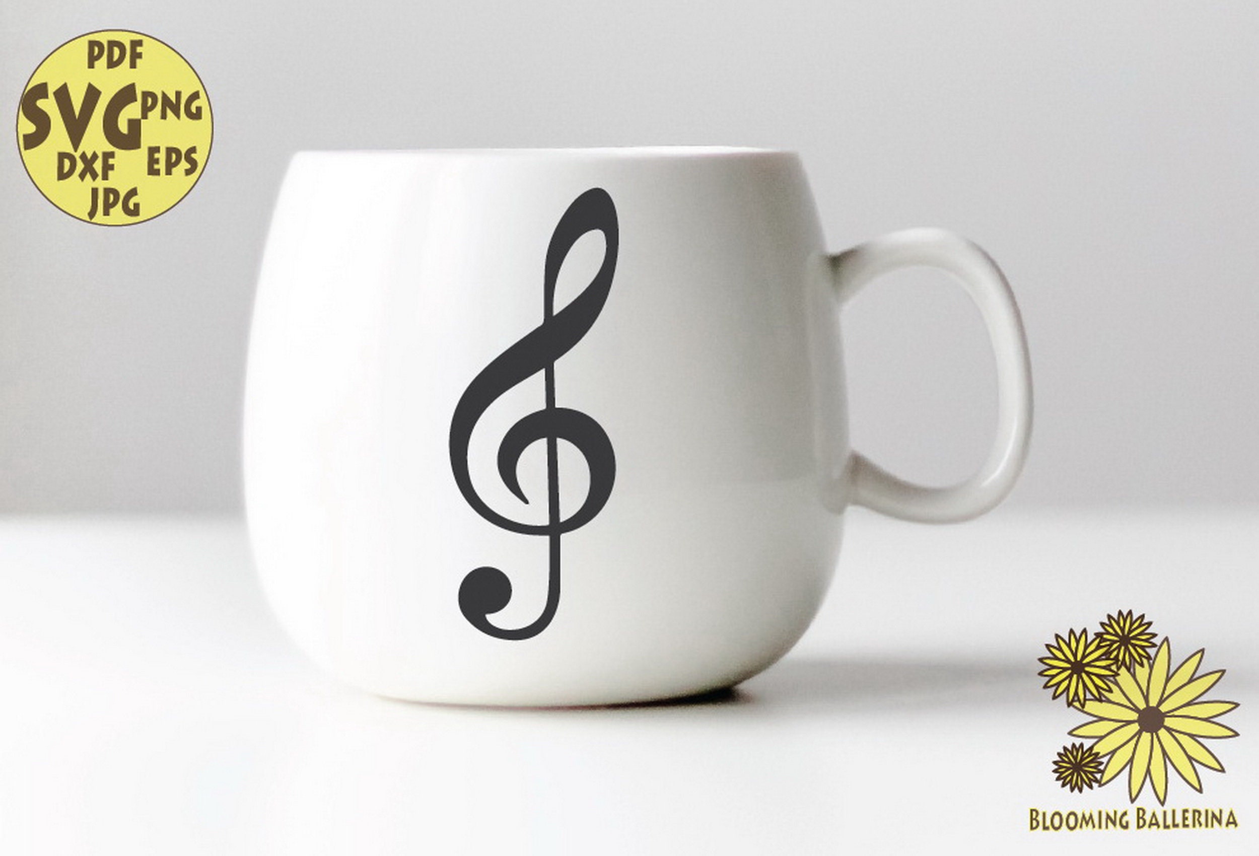 Music Svg Floral Svg Daisy Svg Music Clipart Notes Svg - Etsy