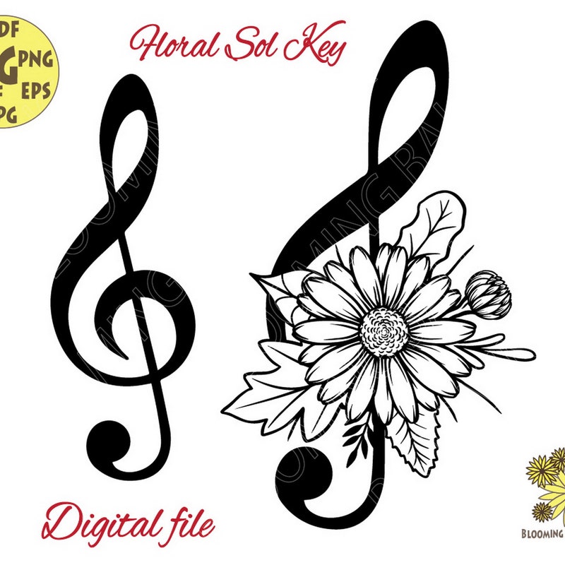 Music Note Flowers - Etsy
