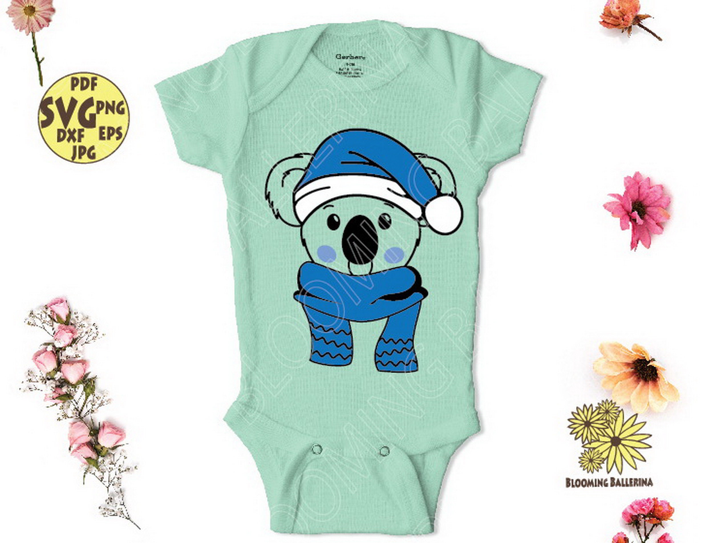 Koala Santa Hat Svg File Christmas Santa Hat Svg Koala Girl | Etsy