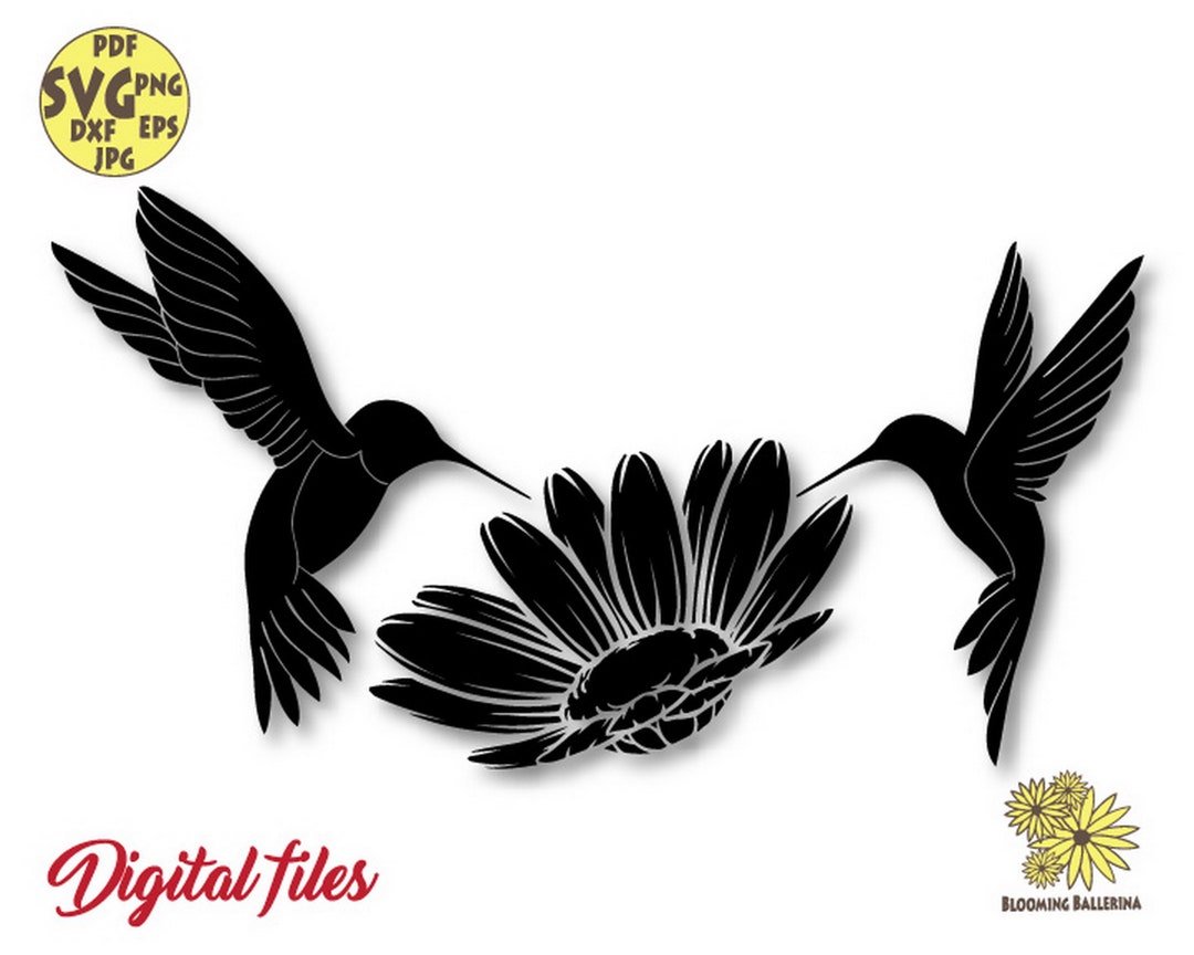 Hummingbirds Svg, Hummingbird Svg, Daisy Svg, Hummingbirds Scene Svg ...