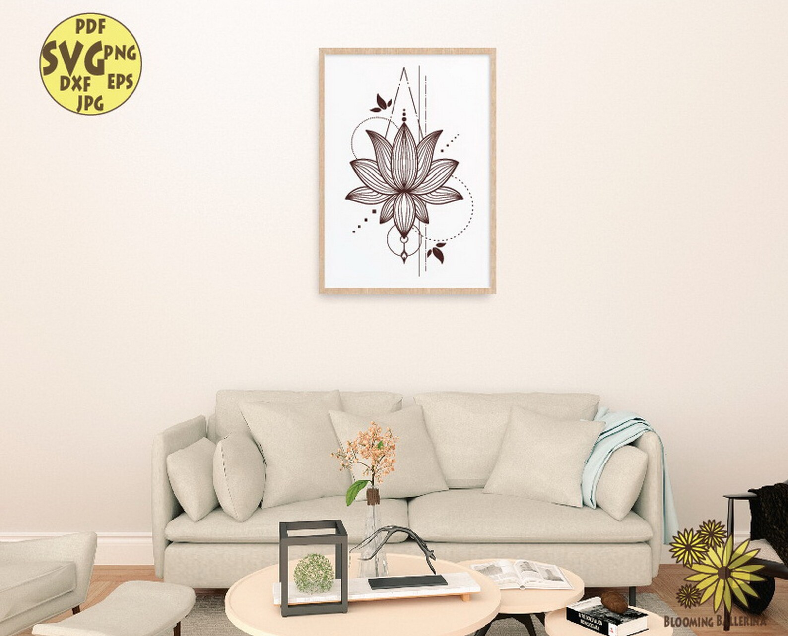 Geometric Lotus Bouquet Svg File Lotus Flower Svg Tattoo Art - Etsy