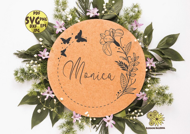 Iris Svg Iris Flower Svg Iris Circle Frame Butterflies - Etsy