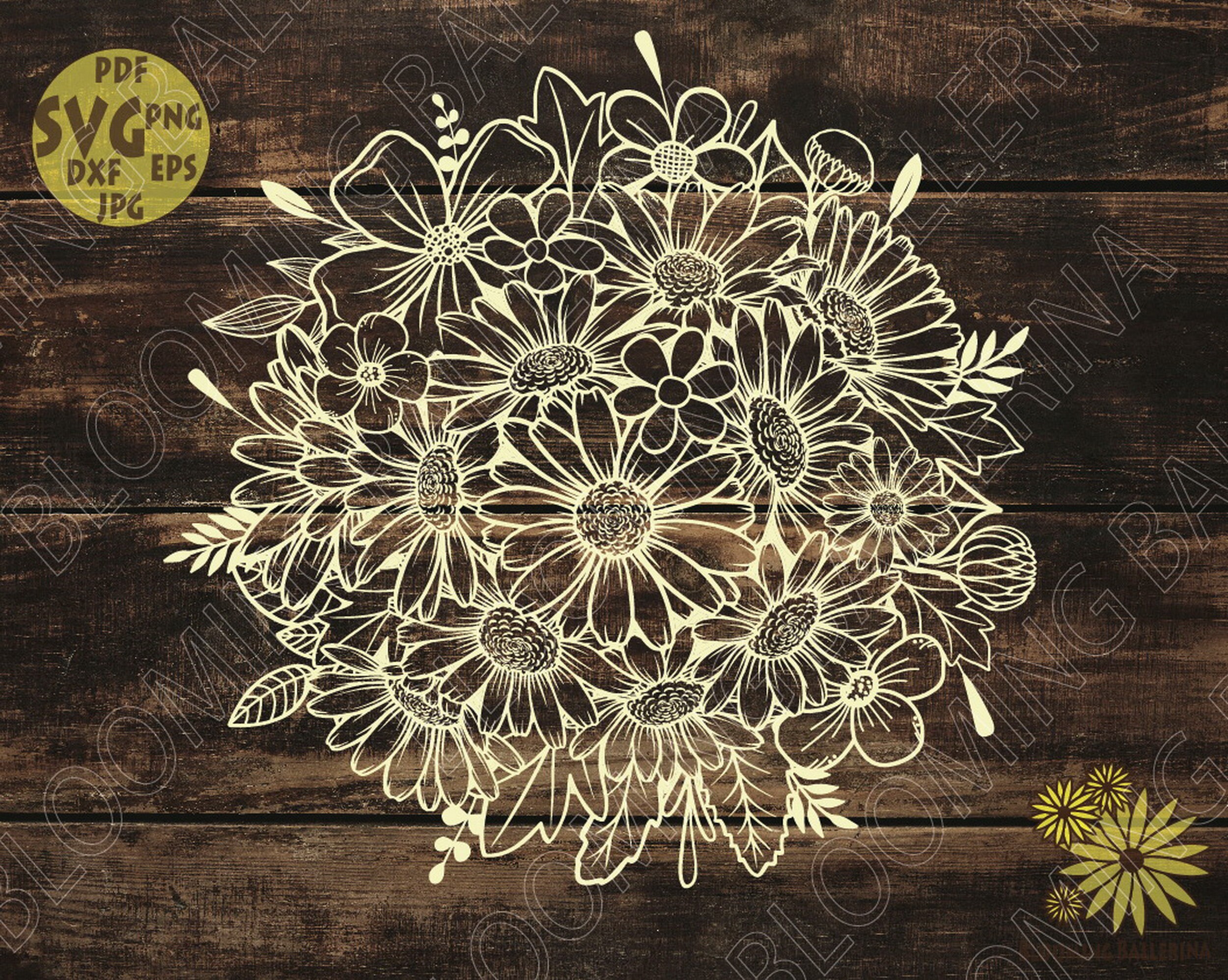 Sphere of Flowers Svg Flower Circle Svg Spring Svgwedding | Etsy