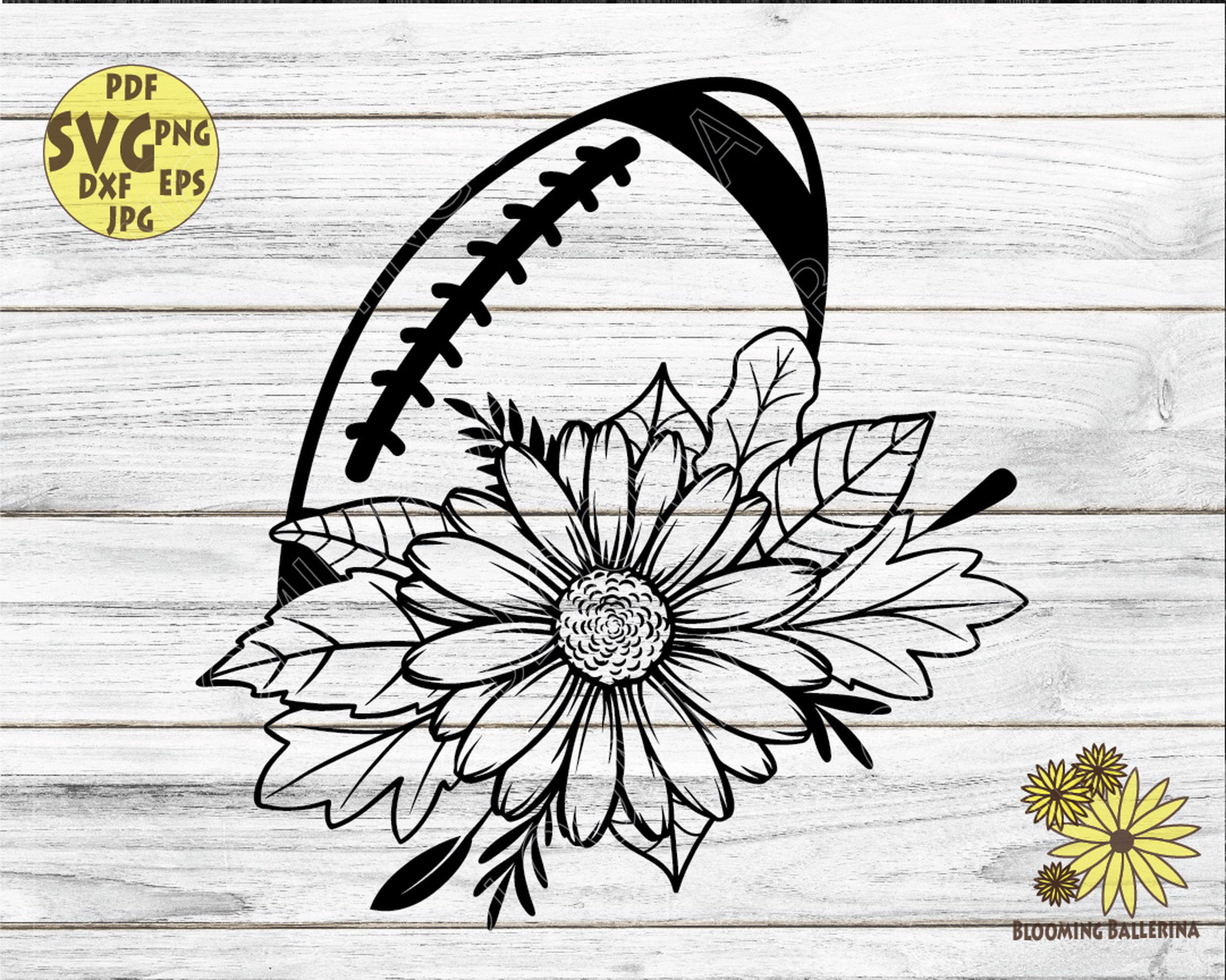 Football Svg Floral Football Svg Football Mom Svg Football | Etsy