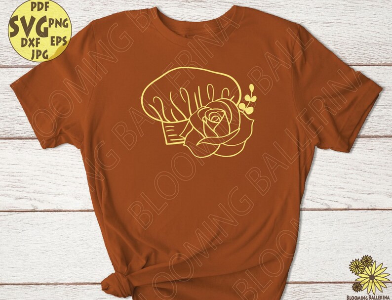 Bundle Flower Chef's Hats With Roses and Leaves Svg File, Baking Svg ...