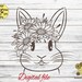 Bunny Svg Flower Rabbit Svg Spring Svg Daisies Svg Floral - Etsy