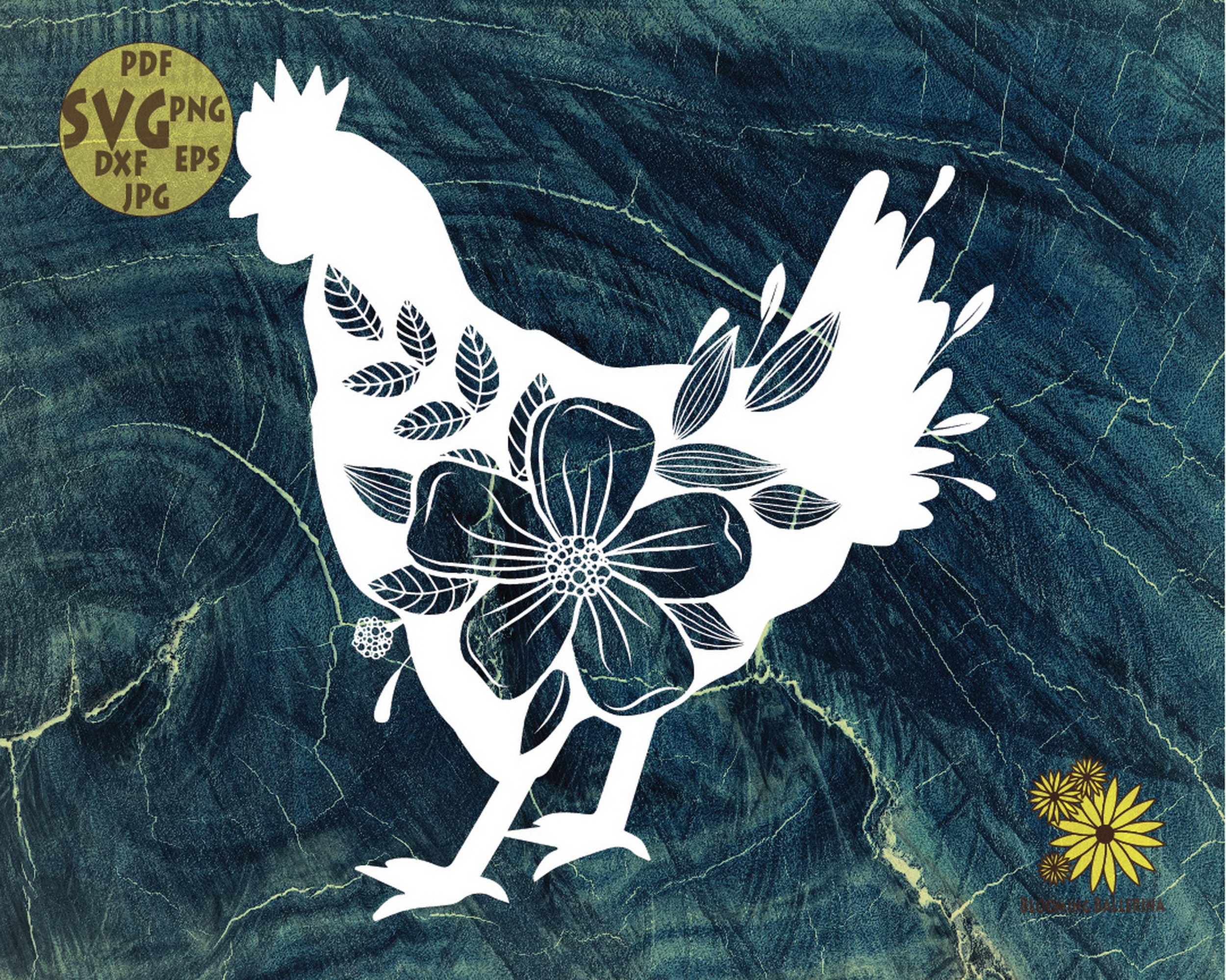Floral Chicken SVG Chicken Svg Chicken Mandala Chicken | Etsy