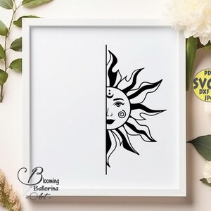 Sun Face Svg, Half Sun Svg, Sun Clipart, Summer Svg, Summer Time Svg ...
