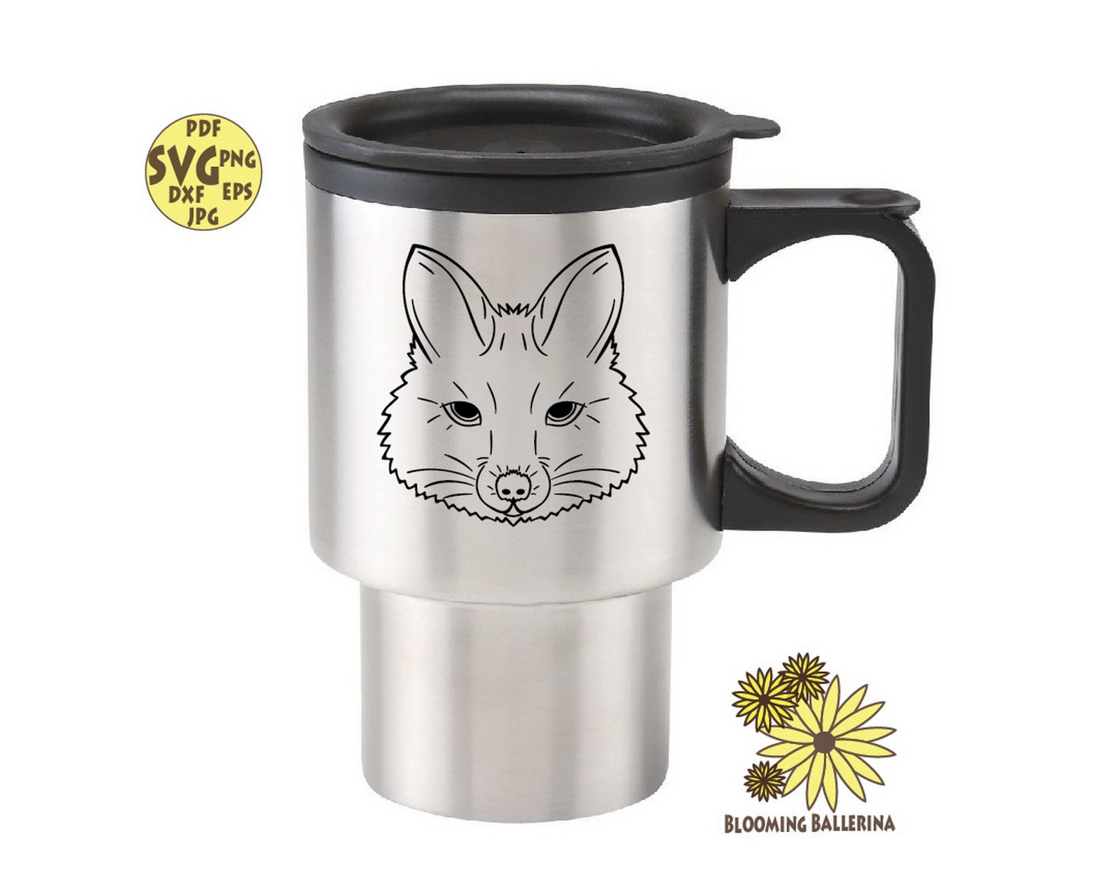 Fox Svg 2 Foxes Svg Flower Fox Svg Woodland Animal Svg - Etsy