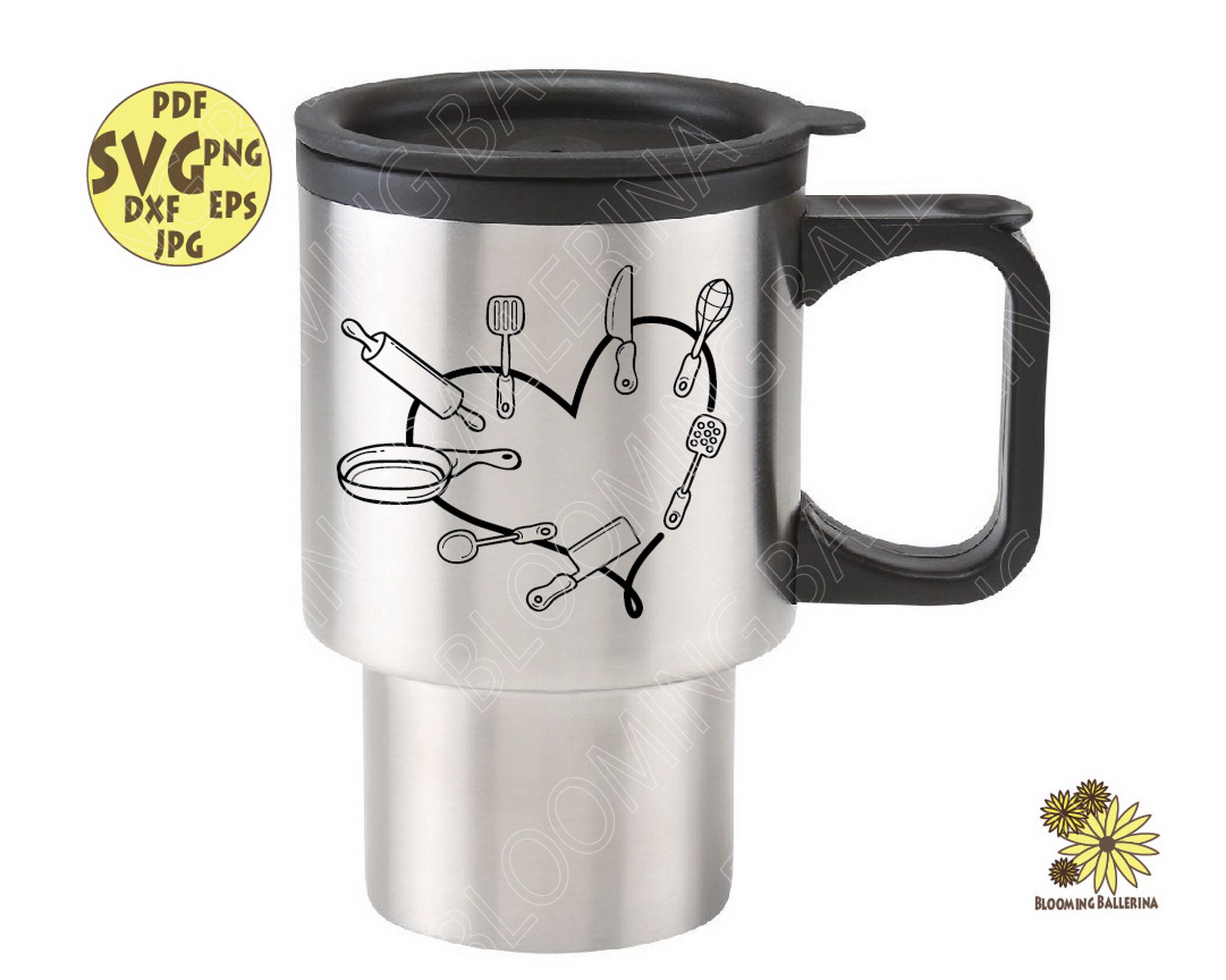 Kitchen Utensils With Heart Svg File Farmhouse Sign Svg Chef - Etsy