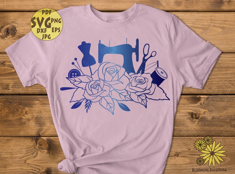 Split Monogram Tailor Set Svg Flower Sewing Machine Monogram - Etsy