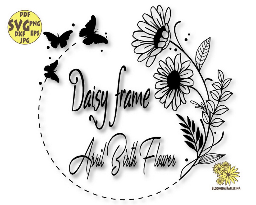 Daisy Svg, Daisy Frame Svg, Daisies Svg, Floral Frame, Birth Flower Svg ...
