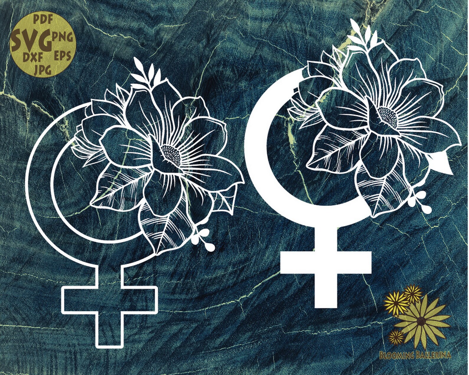 Female Symbol Svg, Magnolia Svg, Floral Female Svg, Beauty Svg, Floral ...