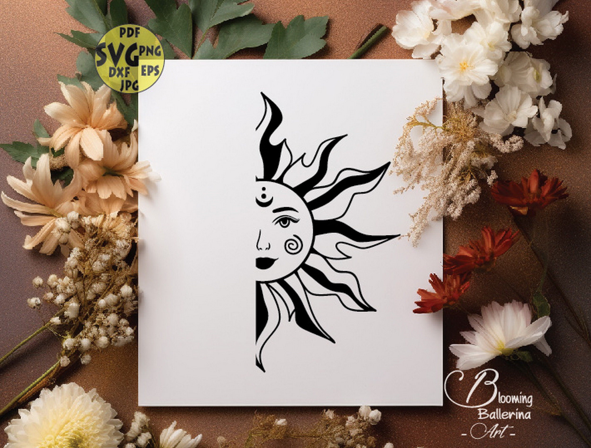 Sun Face Svg, Half Sun Svg, Sun Clipart, Summer Svg, Summer Time Svg ...