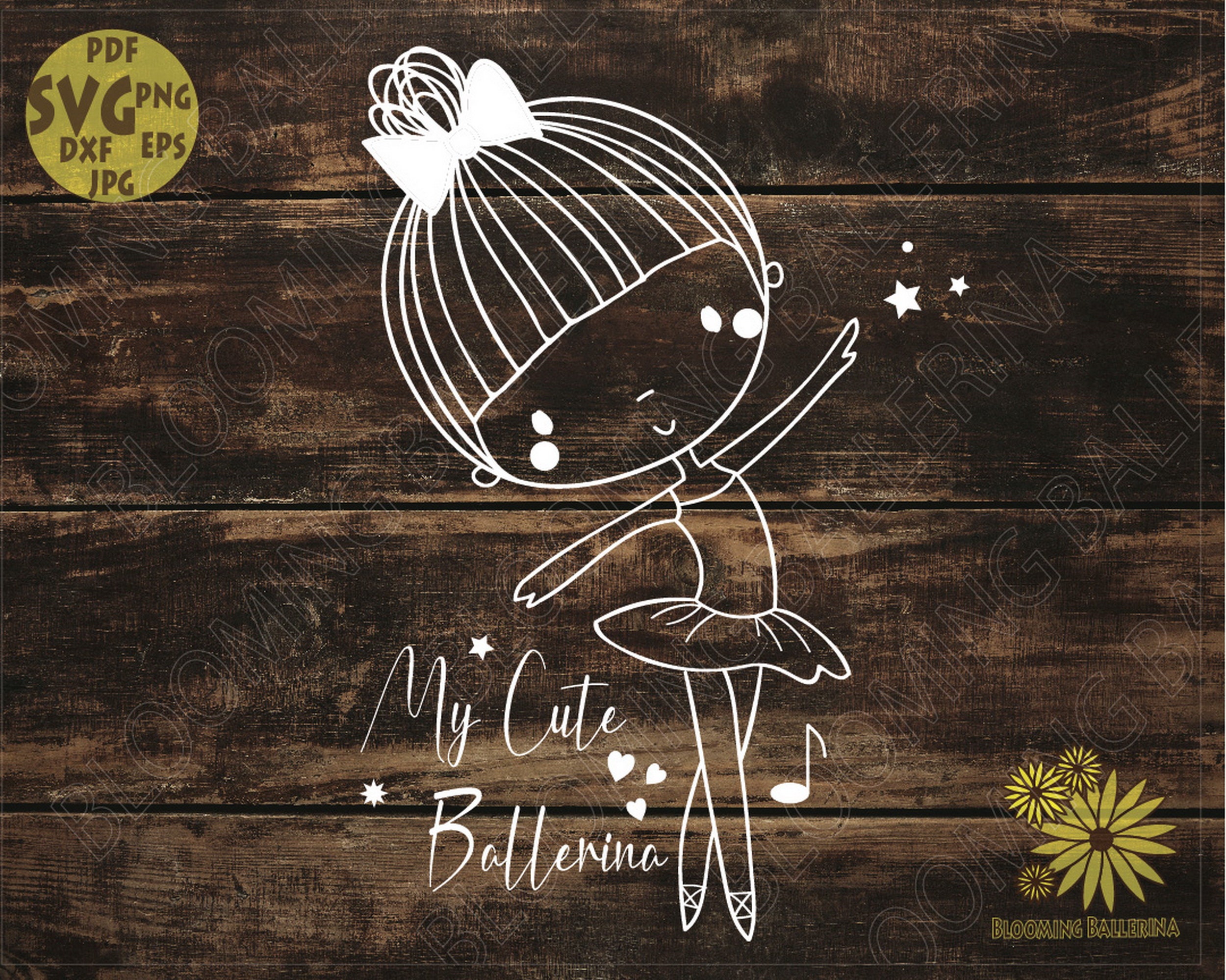 Little Girl Ballerina Dancing Svg File Ballerina Svg Baby - Etsy