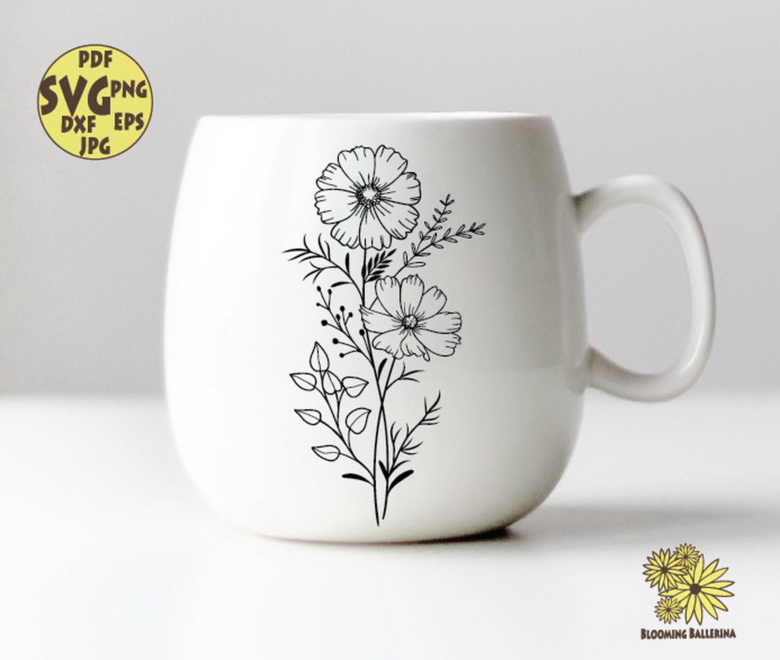 Cosmos Flower Bouquet Svg File, October Birth Flower Svg, Libra Svg ...