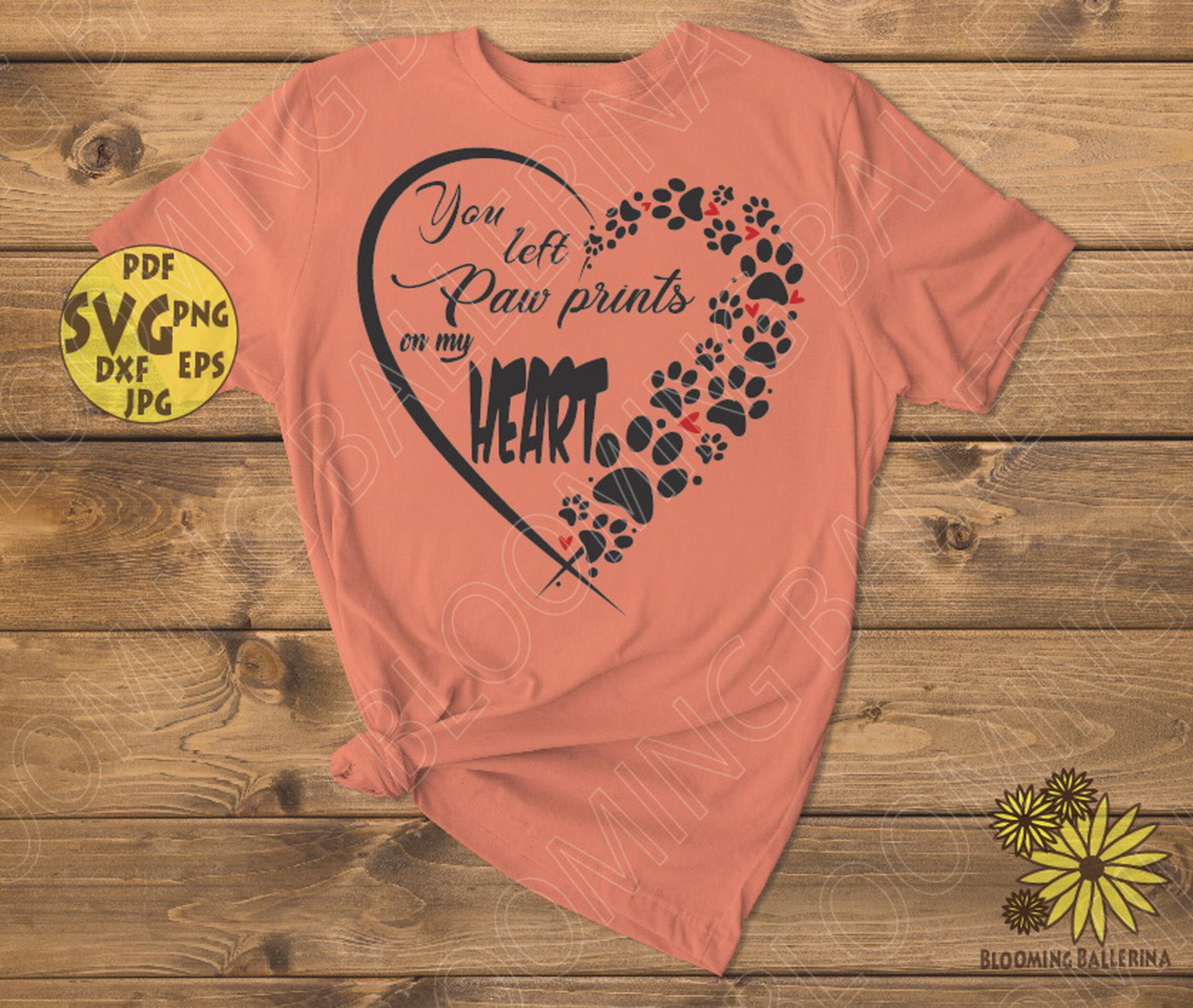 You Left Paw Prints on My Heart Svg File Dog Memorial Svg - Etsy