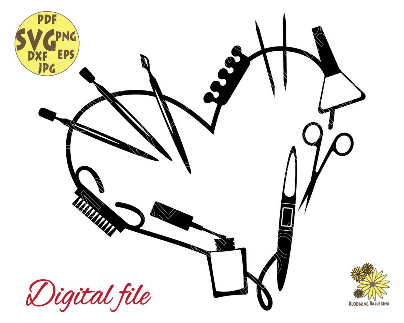 Heart Nail Tech Svg, Nail Technician Png, Nail Technician Life, Nail ...