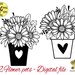 Flower Pot Svg, Floral Svg, Daisy Svg, Plants Svg, Bundle Svg ...
