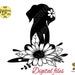 Flower Dog Svg, Flower Dog Silhouette, Daisy Svg File, Floral Dog Svg ...