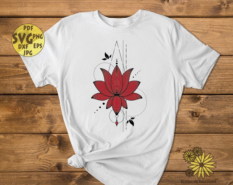 Geometric Lotus Bouquet Svg File Lotus Flower Svg Tattoo Art - Etsy