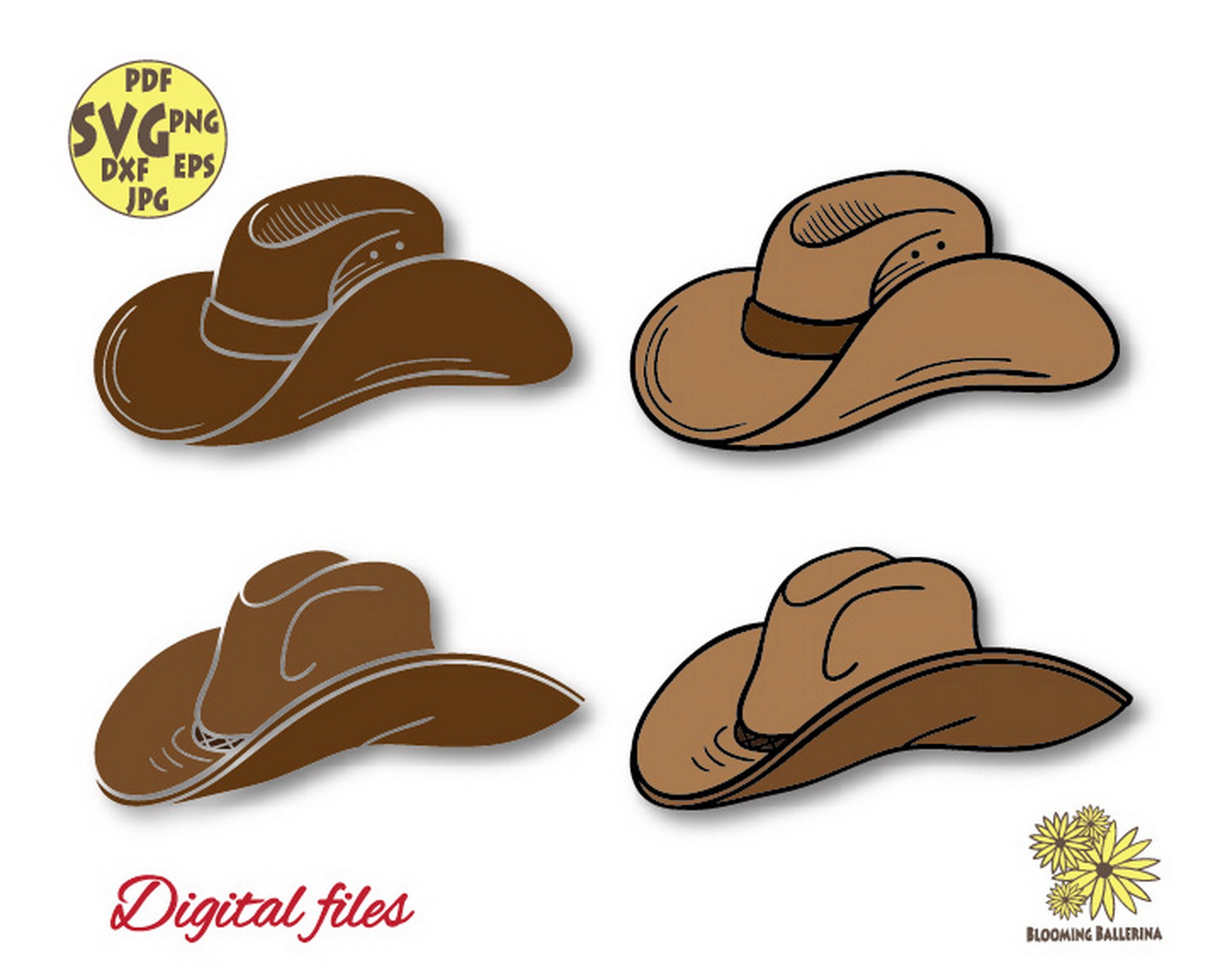 Cowboy Hat Svg Western Svg Cowboy Svg Vintage Cowboy Hat - Etsy