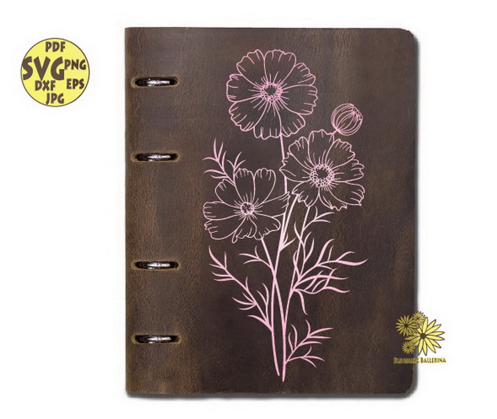 Cosmos Flower Bouquet Svg File October Birth Flower Svg - Etsy