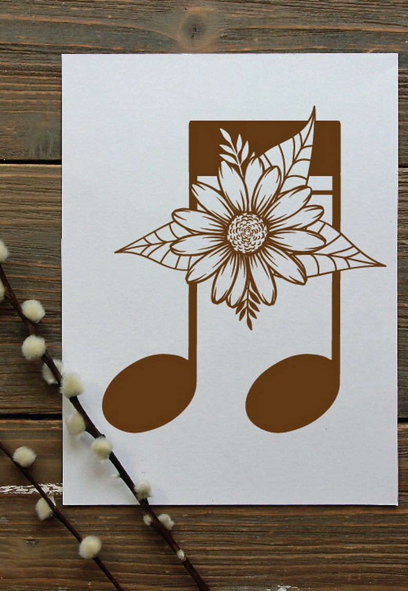Music Svg Sol Key Svg Floral Svg Daisy Svg Musical Notes - Etsy UK